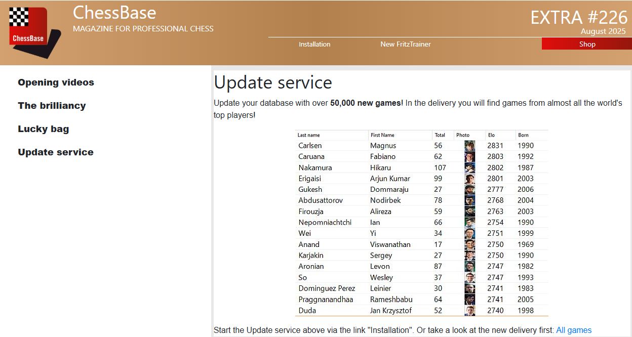 New: CBM Extra #226 | ChessBase